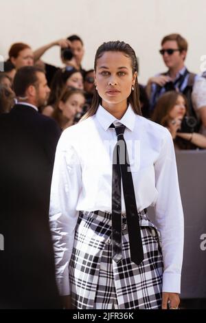 Paris, France, July 4, 2022, Sarah Lysander at the Dior fashion show ...