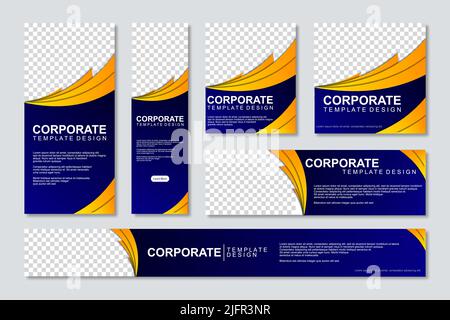 Vector set of vertical banners with User settings, Secure login, User ...