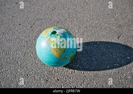 damaged old world globe map Stock Photo - Alamy