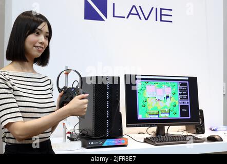 Tokyo, Japan. 5th July, 2022. Japan's personal computer maker NEC Personal Computer displays the ...