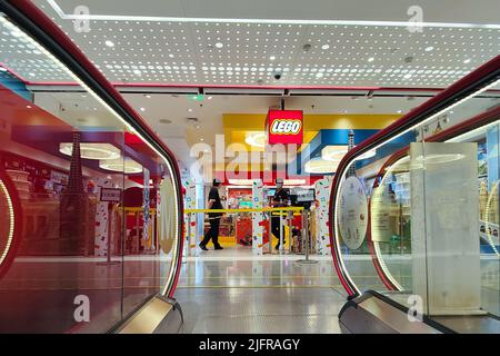 SHANGHAI, CHINA - JULY 5, 2022 - The LEGO flagship store at World Trade ...