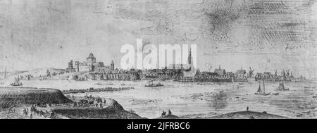View of Nijmegen from the north; A drawing by Mattheus Berkenboom (1677 ...