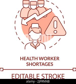 Health worker shortages concept icon Stock Vector Image & Art - Alamy