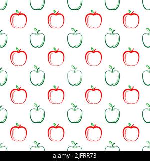Apple stump pattern vector seamless blue repeat for any use Stock ...