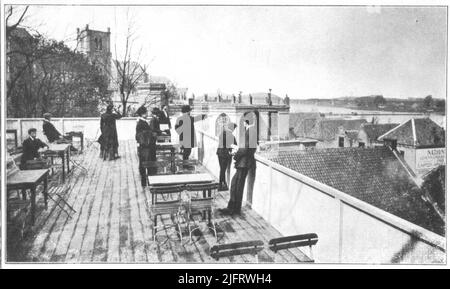 On the right the Bat-Bouwe-Zate Castle (Hello Castle), during the ...