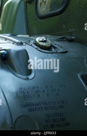 Jet fuel tank with jet A-1 placard Stock Photo - Alamy