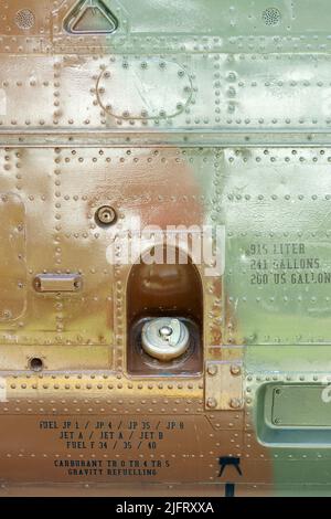 Jet fuel tank with jet A-1 placard Stock Photo - Alamy