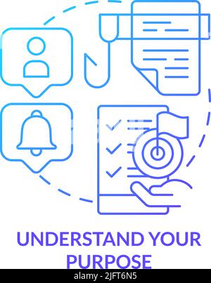 Purpose blue gradient concept icon Stock Vector Image & Art - Alamy