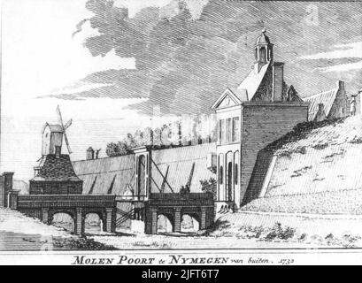 The outside of the Molenpoort (from 1436 and demolished in 1877); A ...