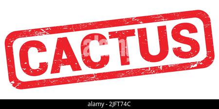 CACTUS text written on red round stamp sign Stock Photo - Alamy