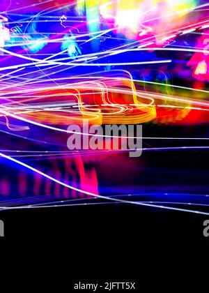 Cosmonautics day concept brilliant blur bokeh background. International ...