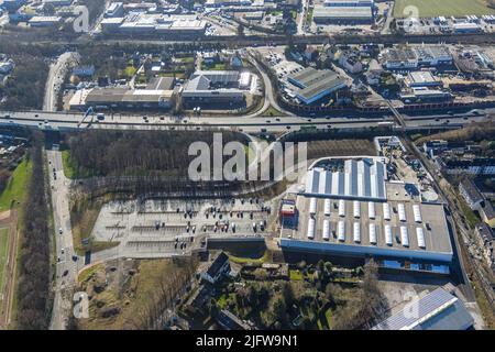 Aerial view, New toom hardware store Berliner Straße in Wattenscheid in ...