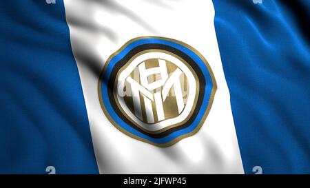 Flag of Football Club Internazionale Milano Stock Photo - Alamy
