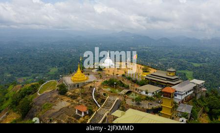 Top view of Nelligala international Buddhist Manastery in Sri Lanka ...