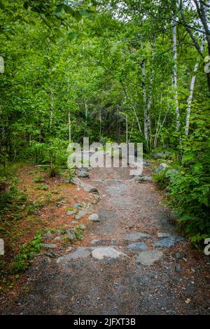 Onaping falls hiking trail, Ontario, Canada Stock Photo - Alamy