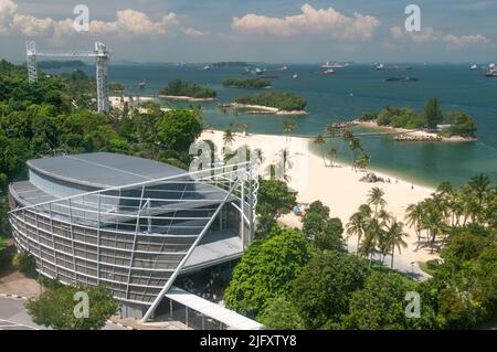 Siloso Beach, man-made beach, Sentosa Island, Singapore Stock Photo - Alamy