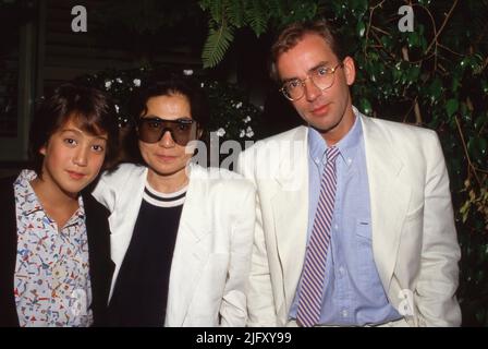 Sean Lennon and Yoko Ono and Sam Havadtoy 1980's Credit: Ralph ...
