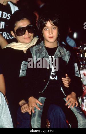 Yoko Ono and Sean Lennon 1986 Credit: Ralph Dominguez/MediaPunch Stock ...