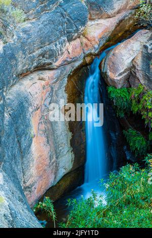 Small Waterfall in Garden Creek Flowing Through Tapeats Narrows, Bright ...