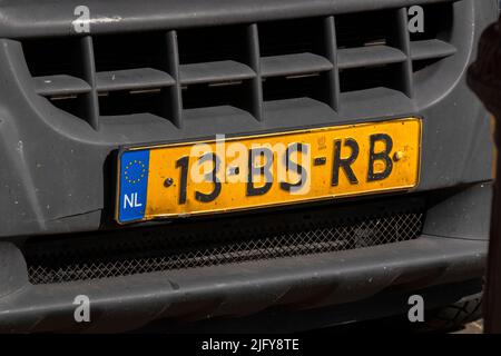 Close Up Dutch License Plate At Amsterdam The Netherlands 23-6-2022 ...
