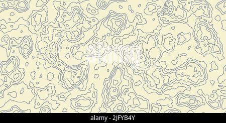 Blue topographic map seamless pattern of earth relief. Abstract ...