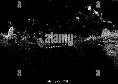 Abstract splashes of Rain and white particles on black background Stock ...