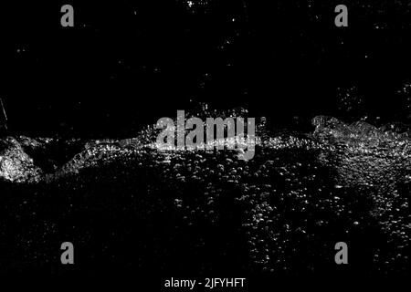 Abstract splashes of Rain and white particles on black background Stock ...