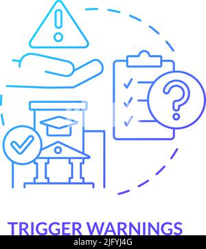 Trigger warnings concept icon Stock Vector Image & Art - Alamy