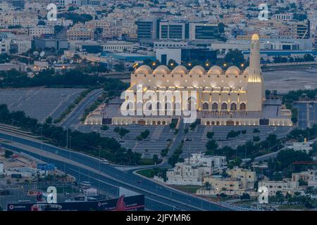 Aerial view of Grand Mosque Imam Abdul Wahab Doha Stock Photo - Alamy