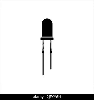 Led Icon, Light Emitting Diode Vector Art Illustration Stock Vector Image & Art - Alamy
