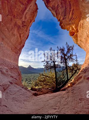 The Birthing Cave on the side of Mescal Mountain where Indian women ...