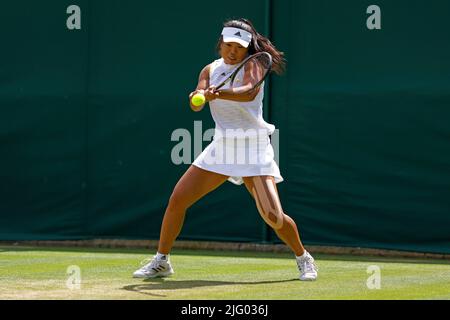 Mingge Xu in action in the Girls Singles during day seven of the 2022 ...