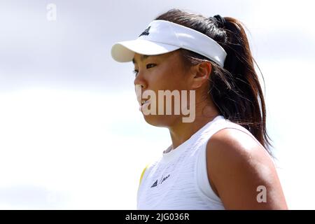 Mingge Xu in action in the Girls Singles during day seven of the 2022 ...