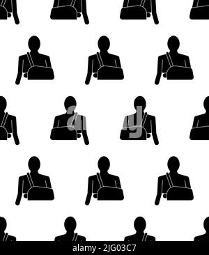 arm cast fracture injury line icon vector illustration Stock Vector ...