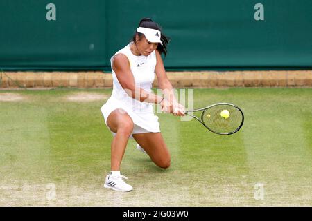 Mingge Xu in action in the Girls singles on day seven of the 2023 ...