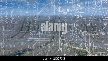 Image of mathematics formulas on grey background Stock Photo - Alamy
