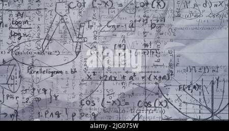 Image of mathematics formulas on grey background Stock Photo - Alamy