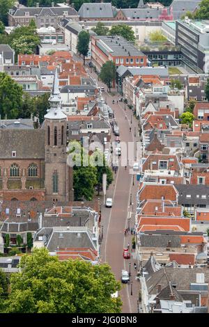 Views of Utrecht taken from the very top of the Dom Tower Stock Photo ...