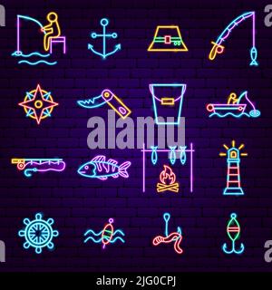 Fish-Rod Neon Sign Stock Vector Image & Art - Alamy