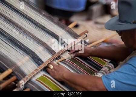 Ecuador, Quito, Paguche. Tahuantinsuyo Weaving Workshop. Traditional ...