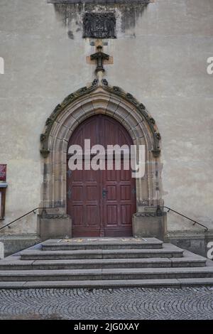 Rakovnik, Czech Republic - July 2, 2022 - A statue of T.G. Masaryk ...