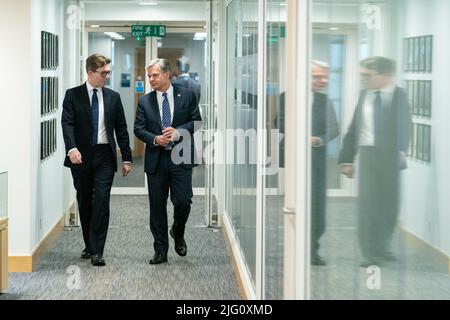 MI5 Director General, Ken McCallum, gives a speech at Thames House in ...