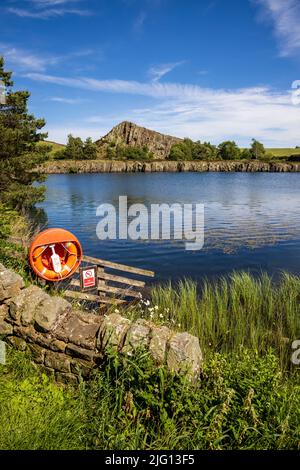 Cawfields quarry on Hadrian's Wall National Trail path in ...