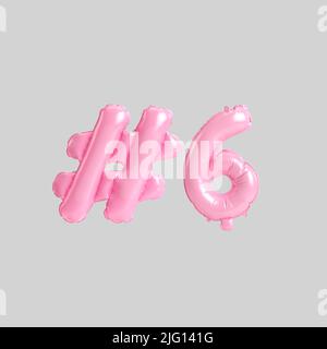 Balloons isolated on white background, 3d rendering. Computer digital ...