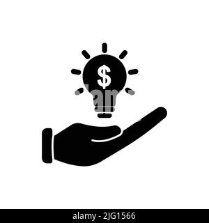 Light bulb icon with dollar. Suitable for entrepreneur icon, business ...