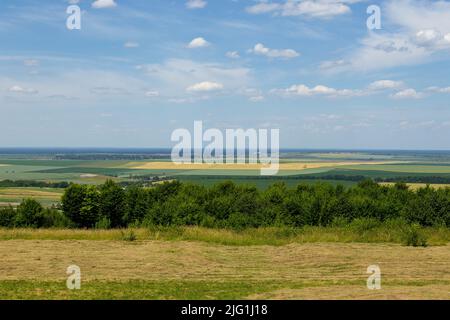 A view of the Styr River valley from the Woroniaki hill on which the ...