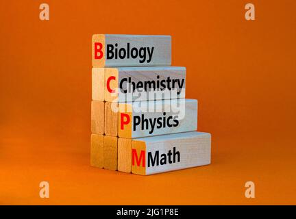 BCPM biology chemistry physics math symbol. Concept words BCPM biology ...