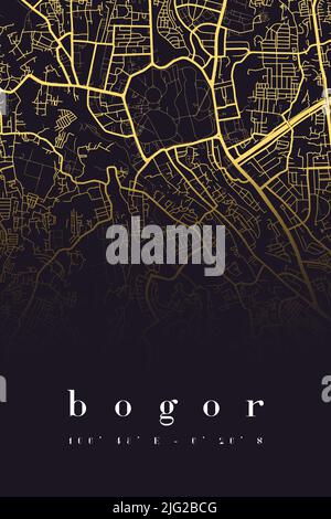 Bogor City Map Poster Design Vector. City Map Poster Vector Stock Photo ...