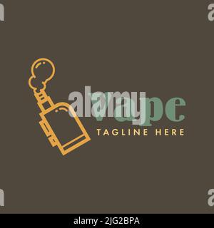 Retro Vape Shop Logo Design Concept Vector. Vaping Logo Design Template ...