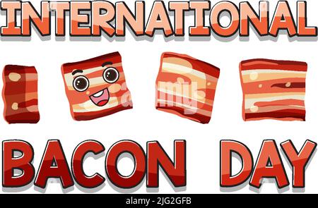 International bacon day poster design illustration Stock Vector Image ...